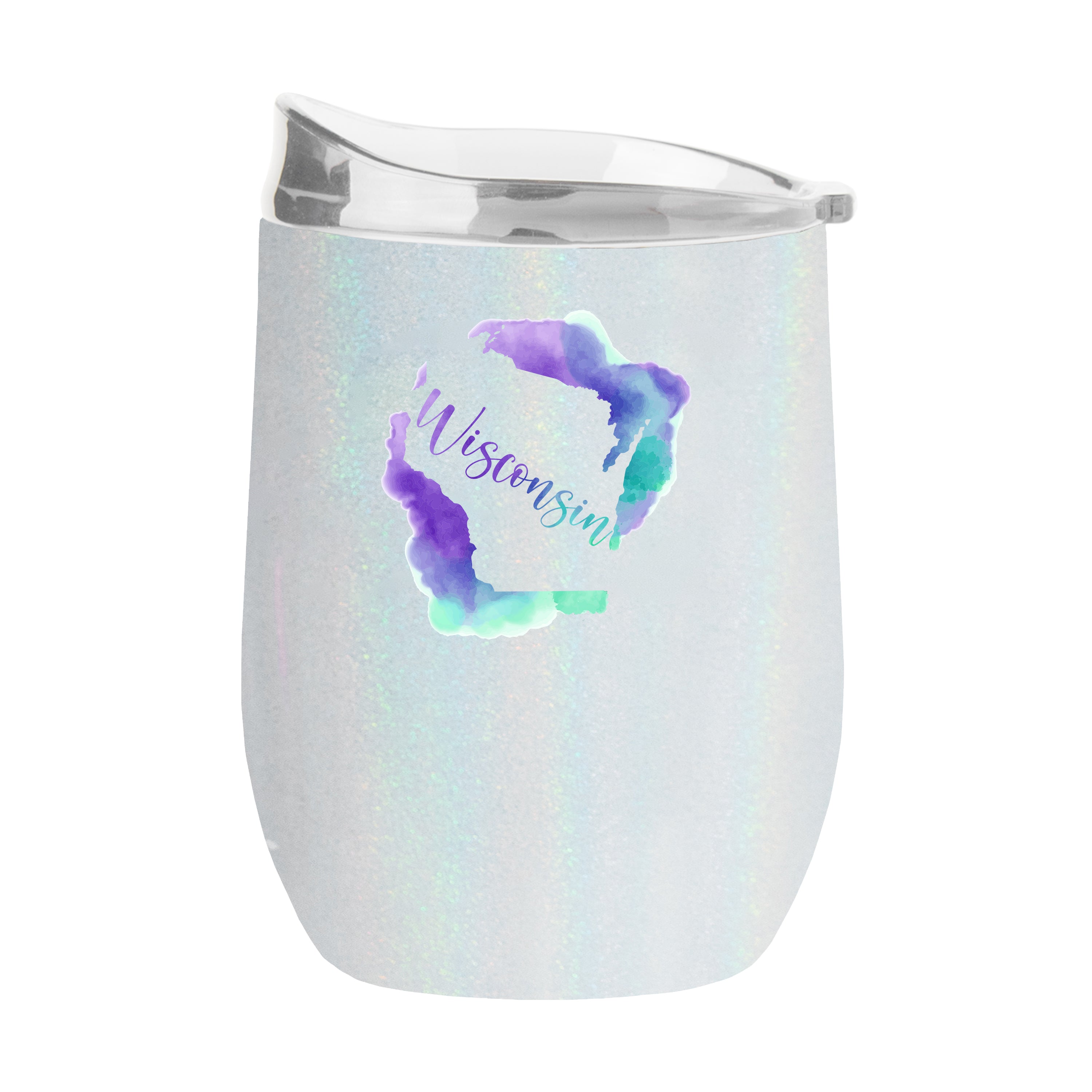 Wisconsin 16oz Local State Pride Iridescent Curved Beverage | Logo Brands
