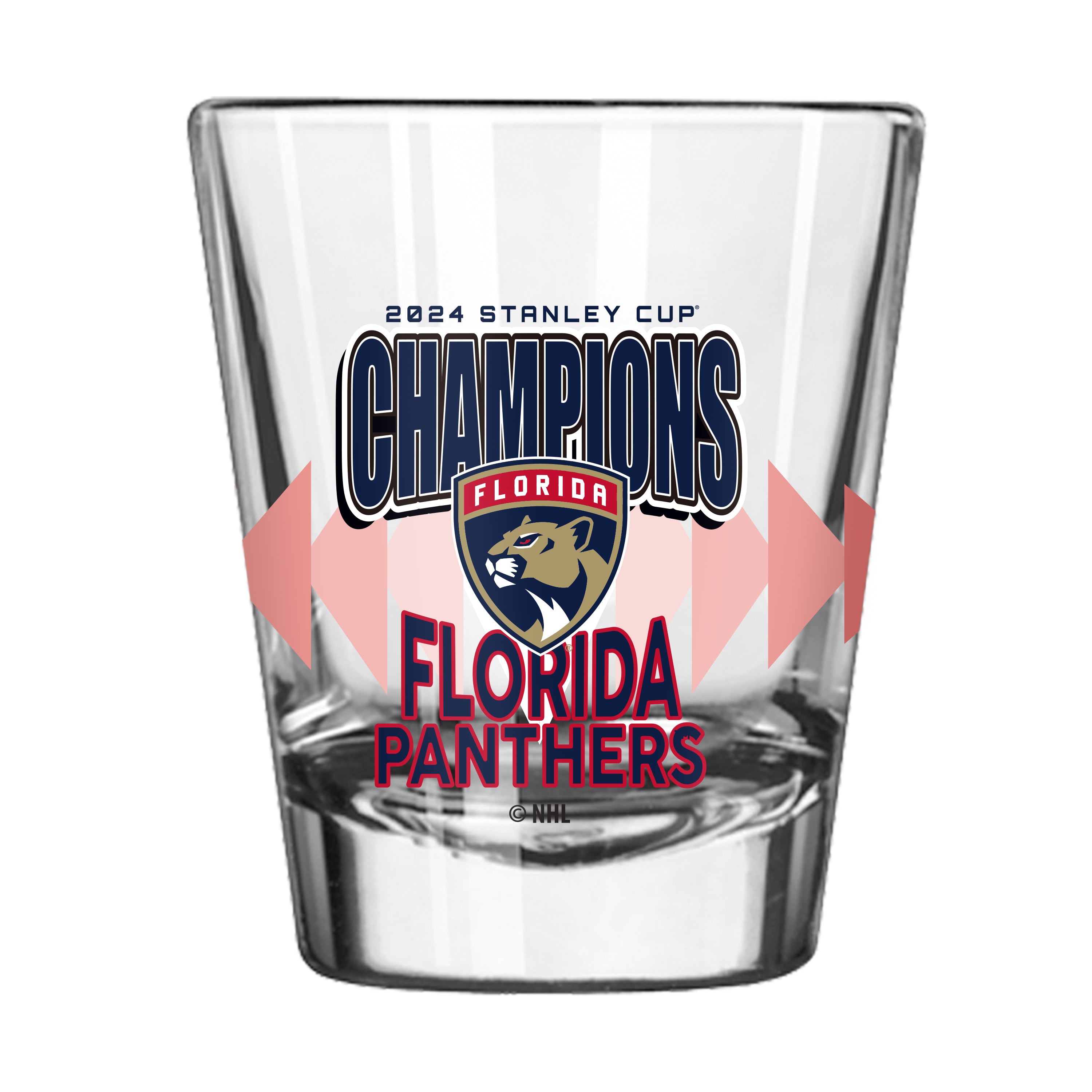 Florida Panthers 2oz 2024 NHL Champions Wrap Shot Glass | Logo Brands