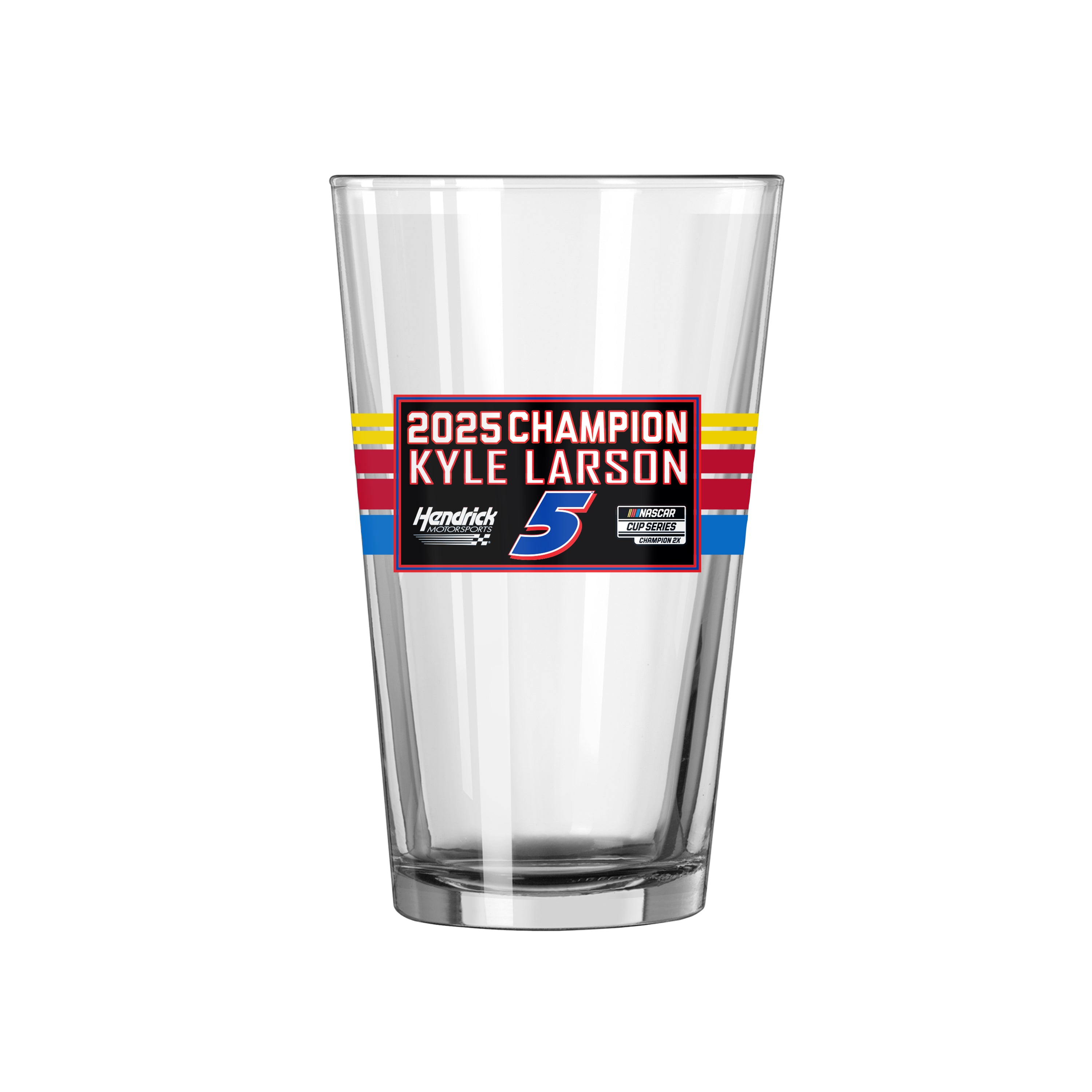 Kyle Larson 2025 Nascar Cup Champion 16oz Wrap Pint Glass | Logo Brands