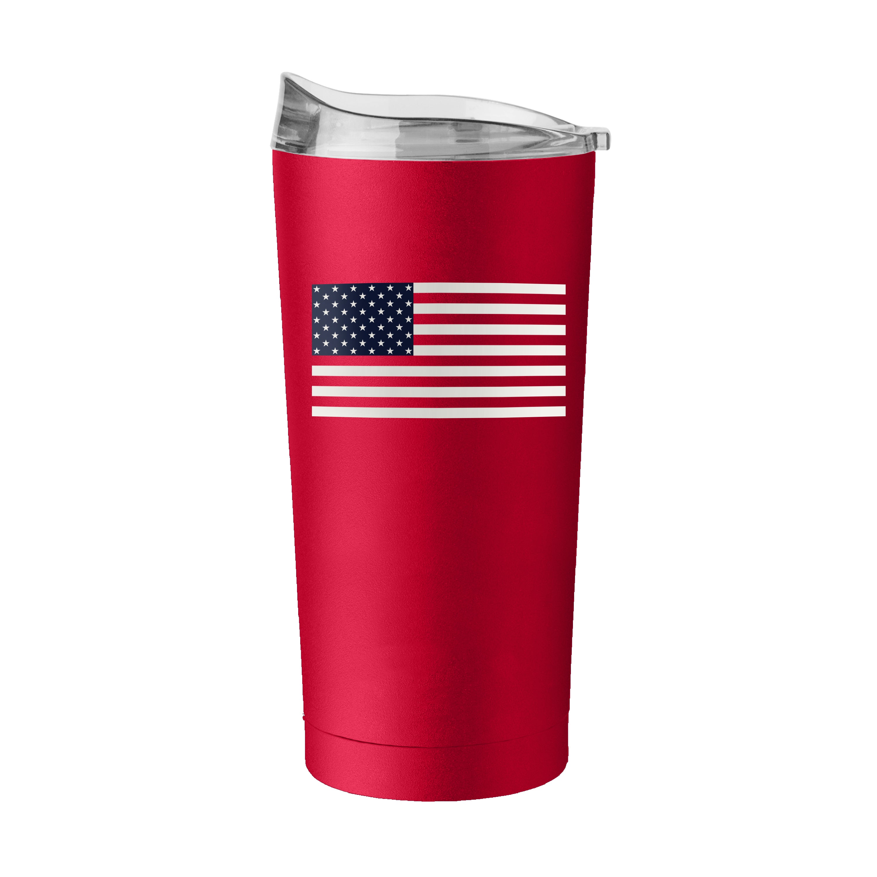 4th of July 20oz Red American Flag Powder Coat Tumbler | Logo Brands
